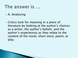 Literary research paper | PPTX