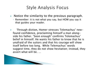 Literary Response And Style Analysis | PPT