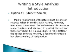 Literary Response And Style Analysis | PDF