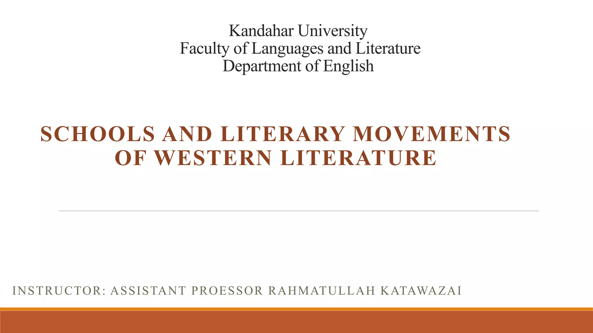 Literary schools.ppt (Rahmatullah Katawazai) | PPTX