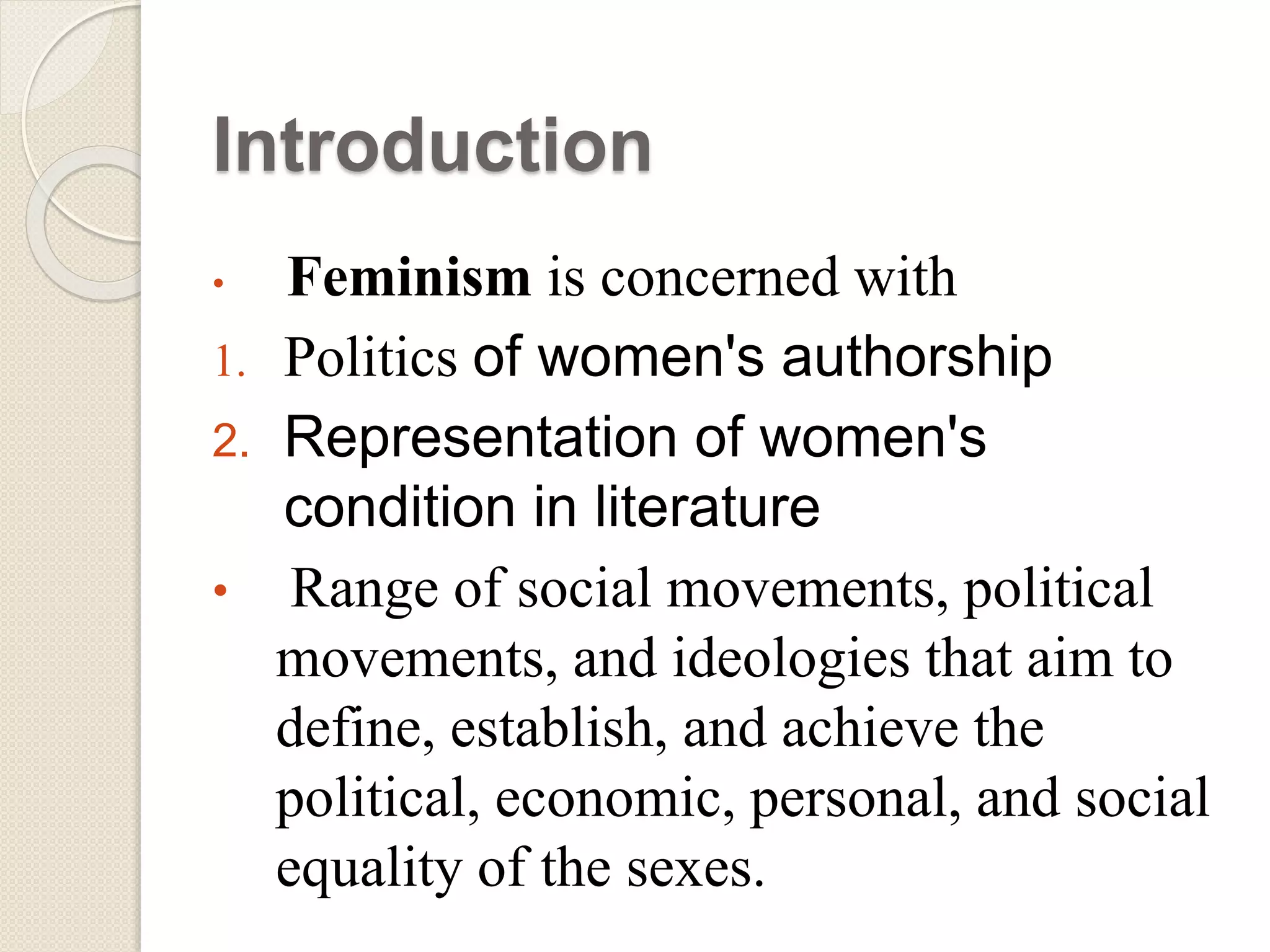Feminism and Feminist Criticism | PPT