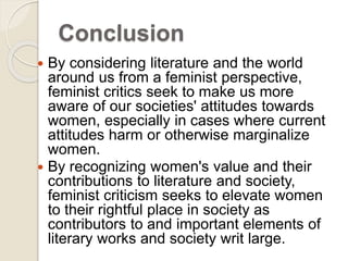 Feminism and Feminist Criticism | PPTX