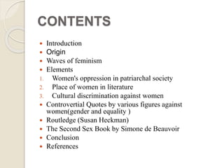 Feminism and Feminist Criticism | PPT