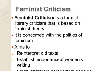 Feminism and Feminist Criticism | PPTX