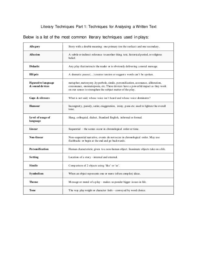 Literary Techniques Part 1 literary-techniques-part-1