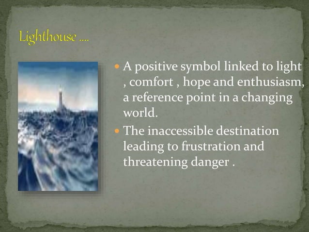 Literary technique used by woolf in to the lighthouse | PPT