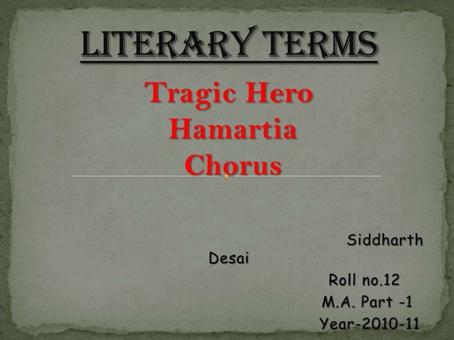 Literary terms | PPT