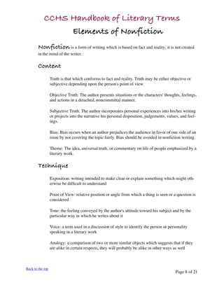 Literary terms | PDF