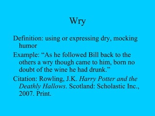 Literary terms | PPT | Fiction | Books and Literature