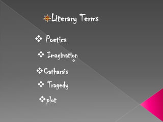 Literary terms | PPTX | Poetry | Books and Literature