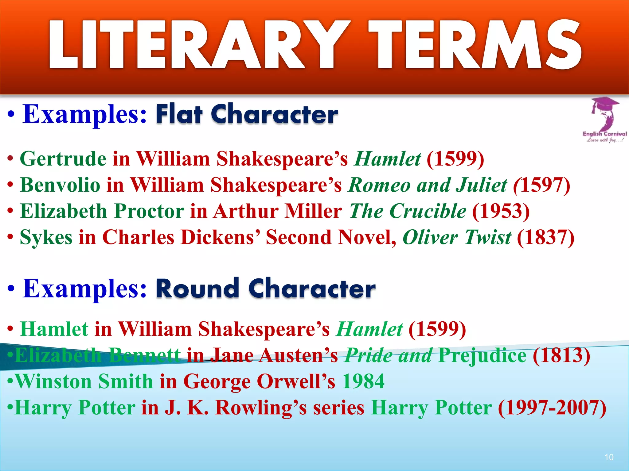 Allegory and Flat and Round Character | PPT