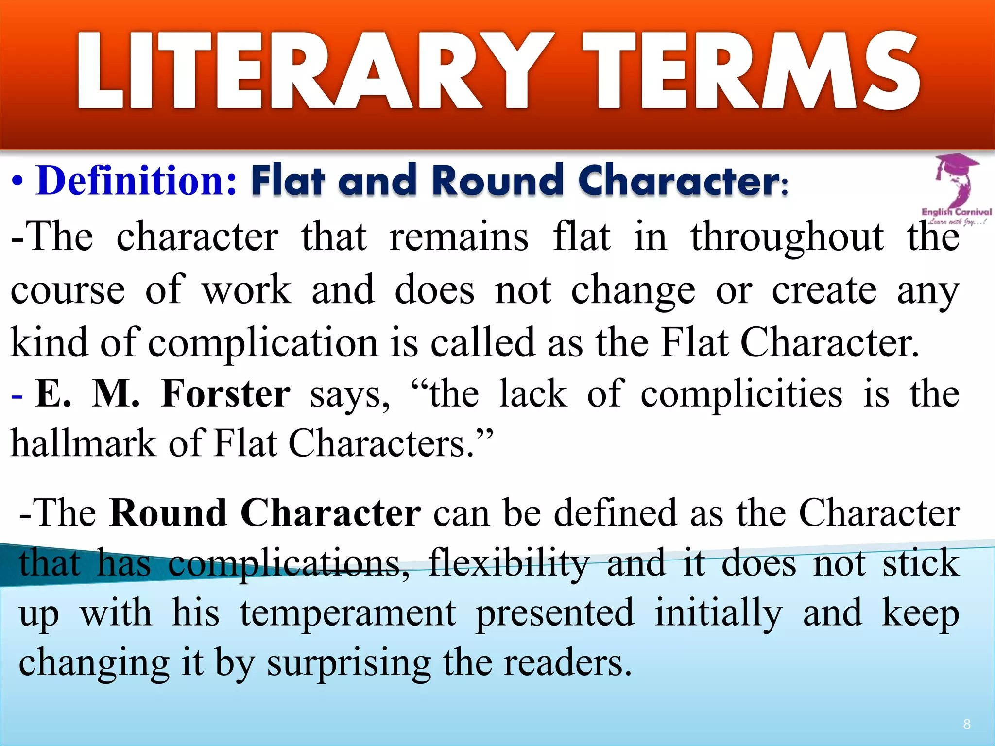 Allegory and Flat and Round Character | PPT