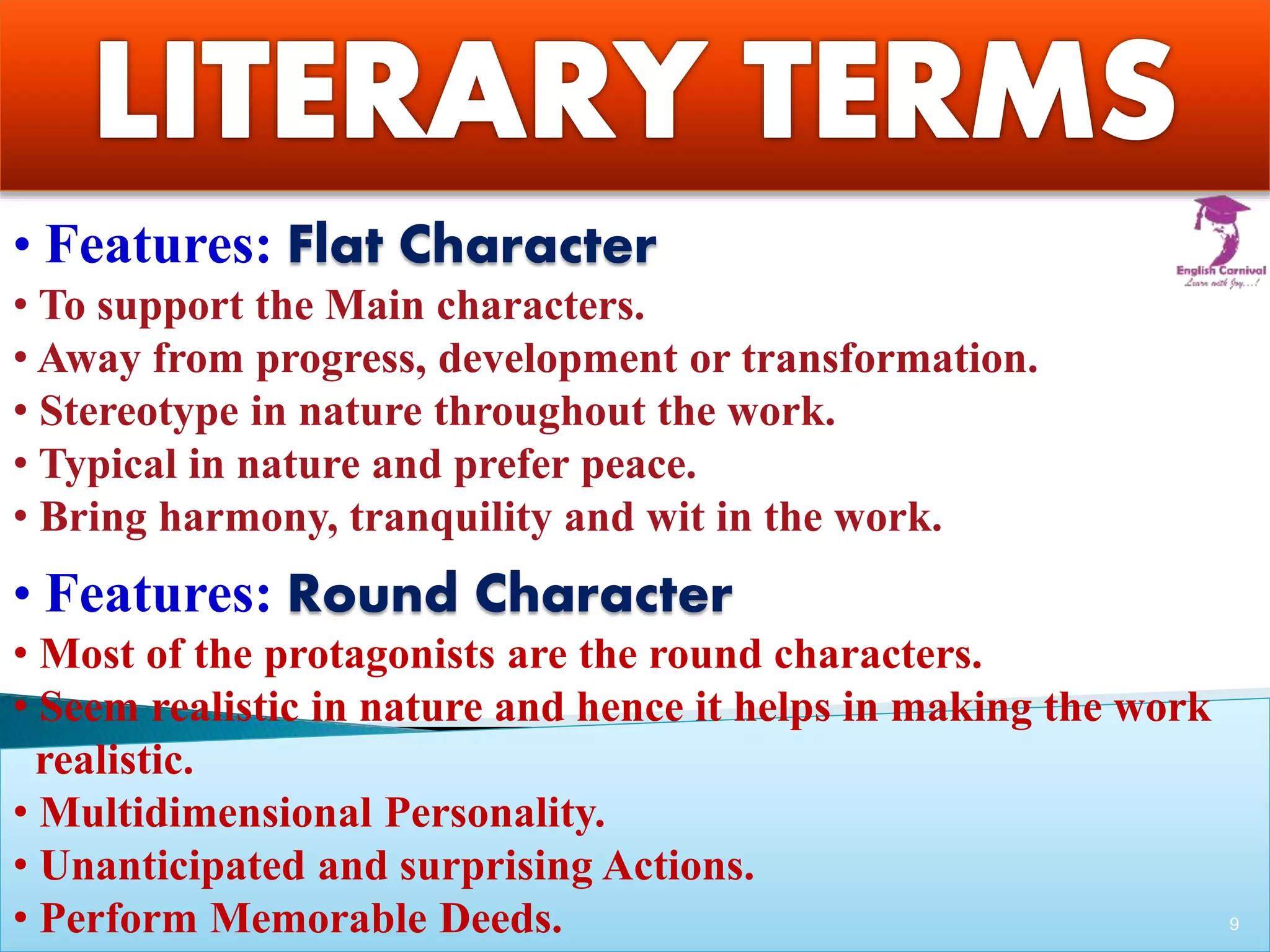 Allegory and Flat and Round Character | PPT