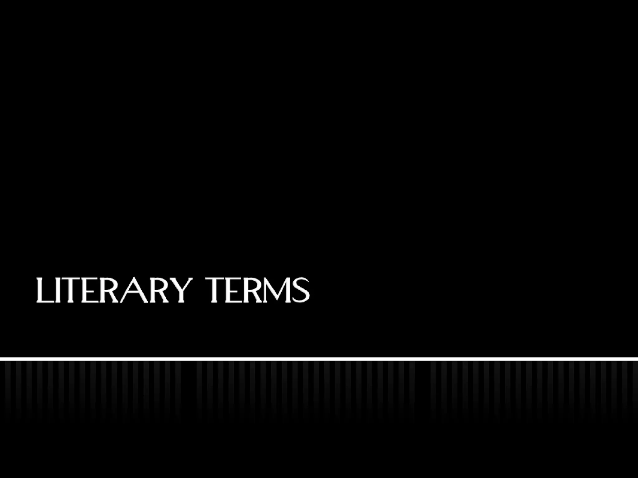 Literary Terms | PPT
