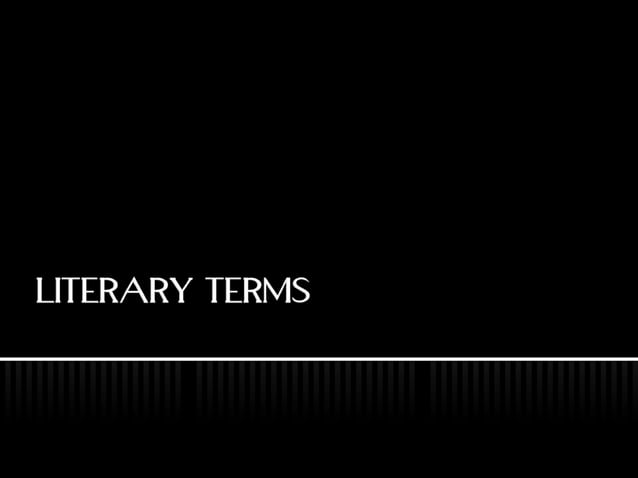 Literary Terms | PPT