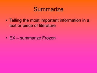 LITERARY TERMS powerpoint.ppt Literature | PPT