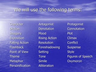 Literary terms of English literature .ppt