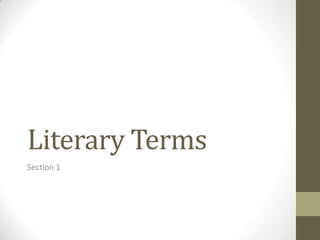 AP English Literary Terms Section 1 | PPT