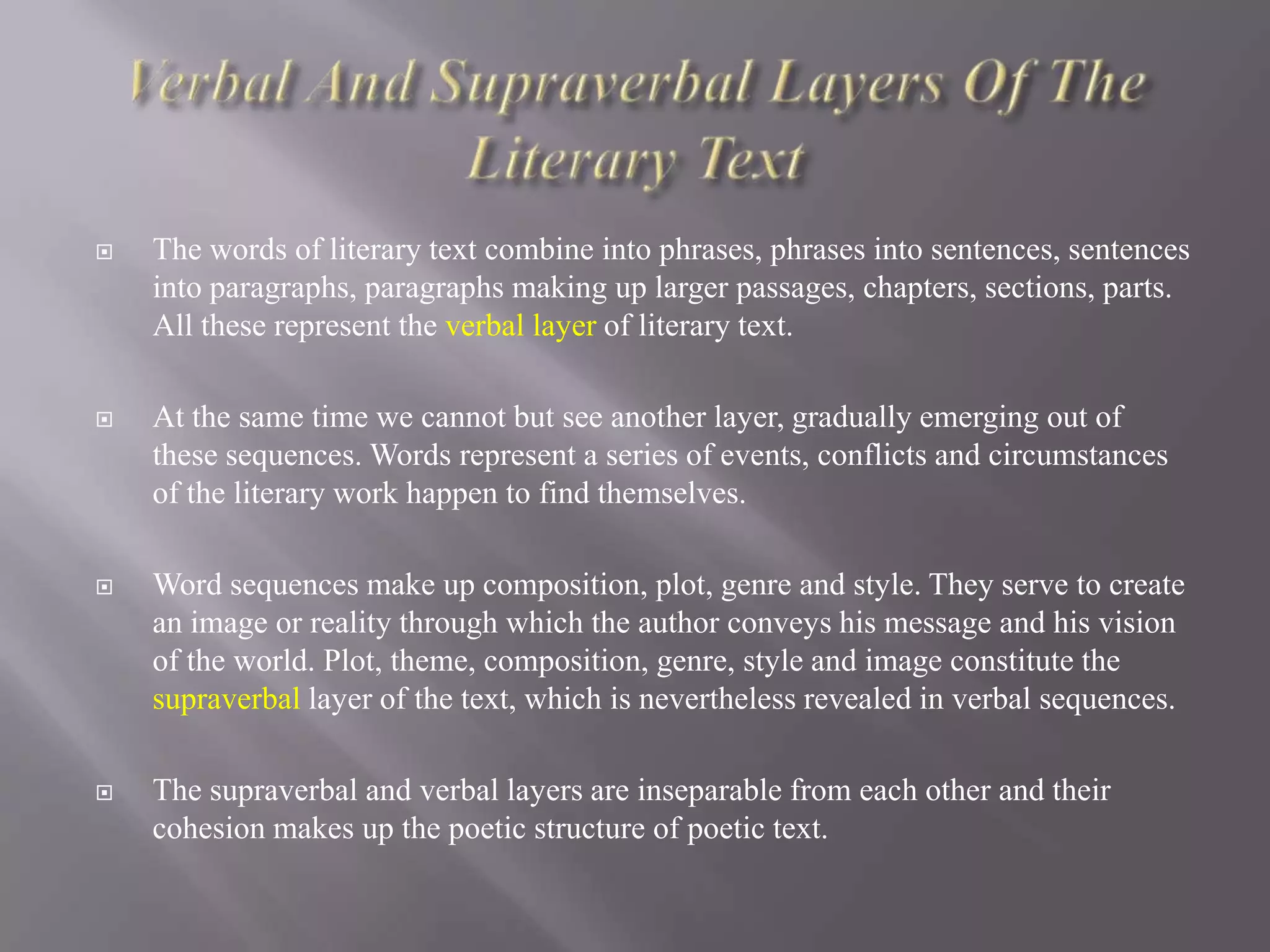 Literary Text As Poetic Structure | PPTX