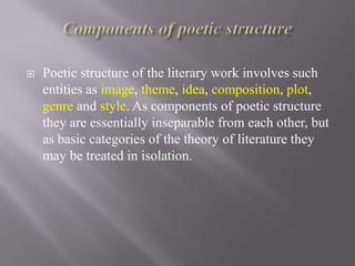 Literary Text As Poetic Structure | PPTX