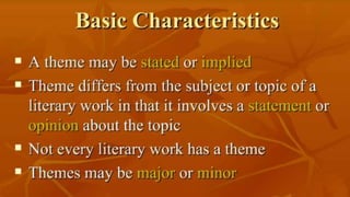 LITERARY THEMES_GRADE 8 POWERPOINT PRESENTATION | PPTX