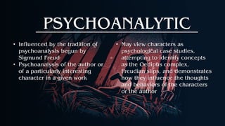 Literary Theories: Critical Approaches in Critiquing Literature | PDF