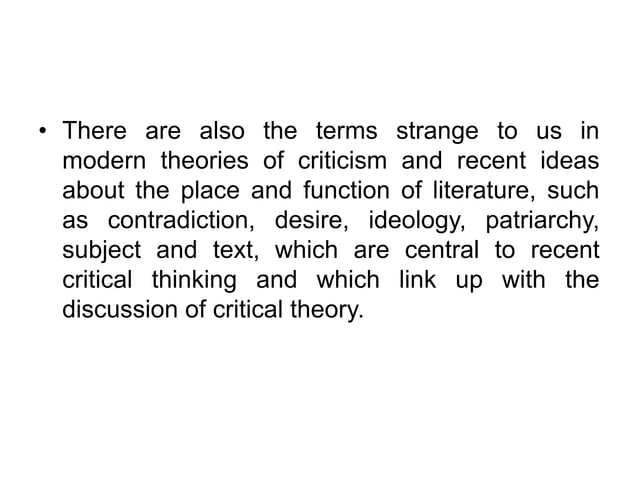 Literary theories and criticism | PPT | Poetry | Books and Literature