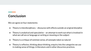 Presentation on Literary Theory for University | PPTX