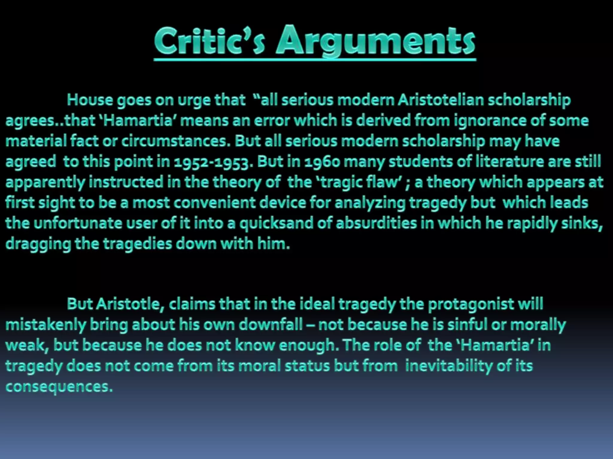 Literary theory and criticism tragic hero | PPT