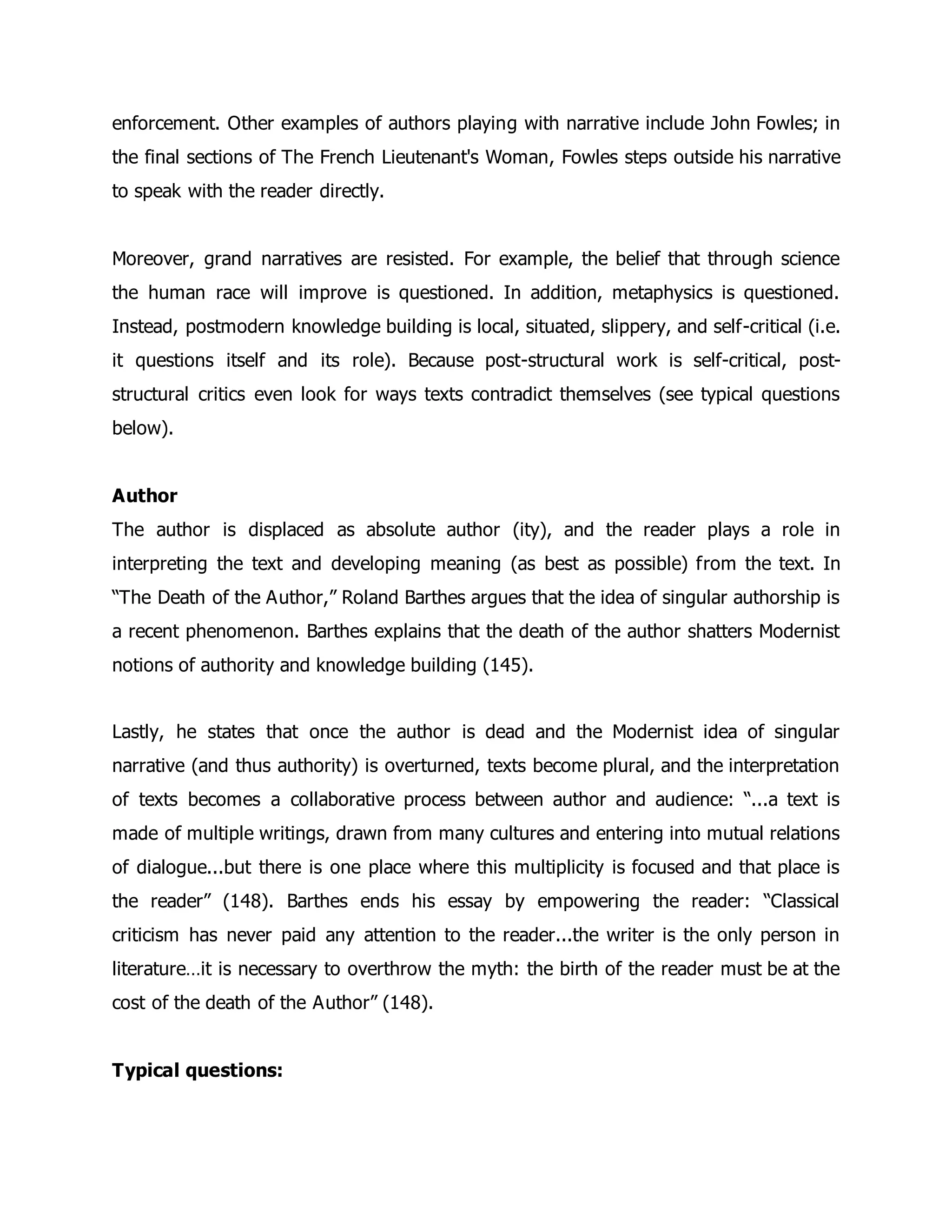 Literary theory and schools of criticism | DOCX