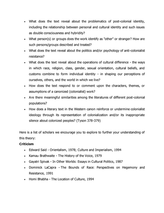 Literary theory and schools of criticism | DOCX | Books and Literature