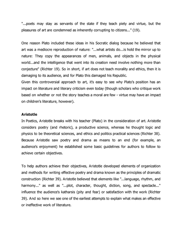 Literary theory and schools of criticism | DOCX | Books and Literature