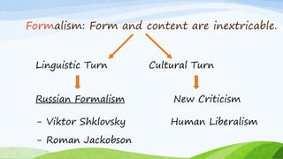 Literary theory & criticism pt. 1: Formalism | PDF