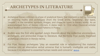 'Carl Jung's Theory of Archetypes ' in criticism | PDF
