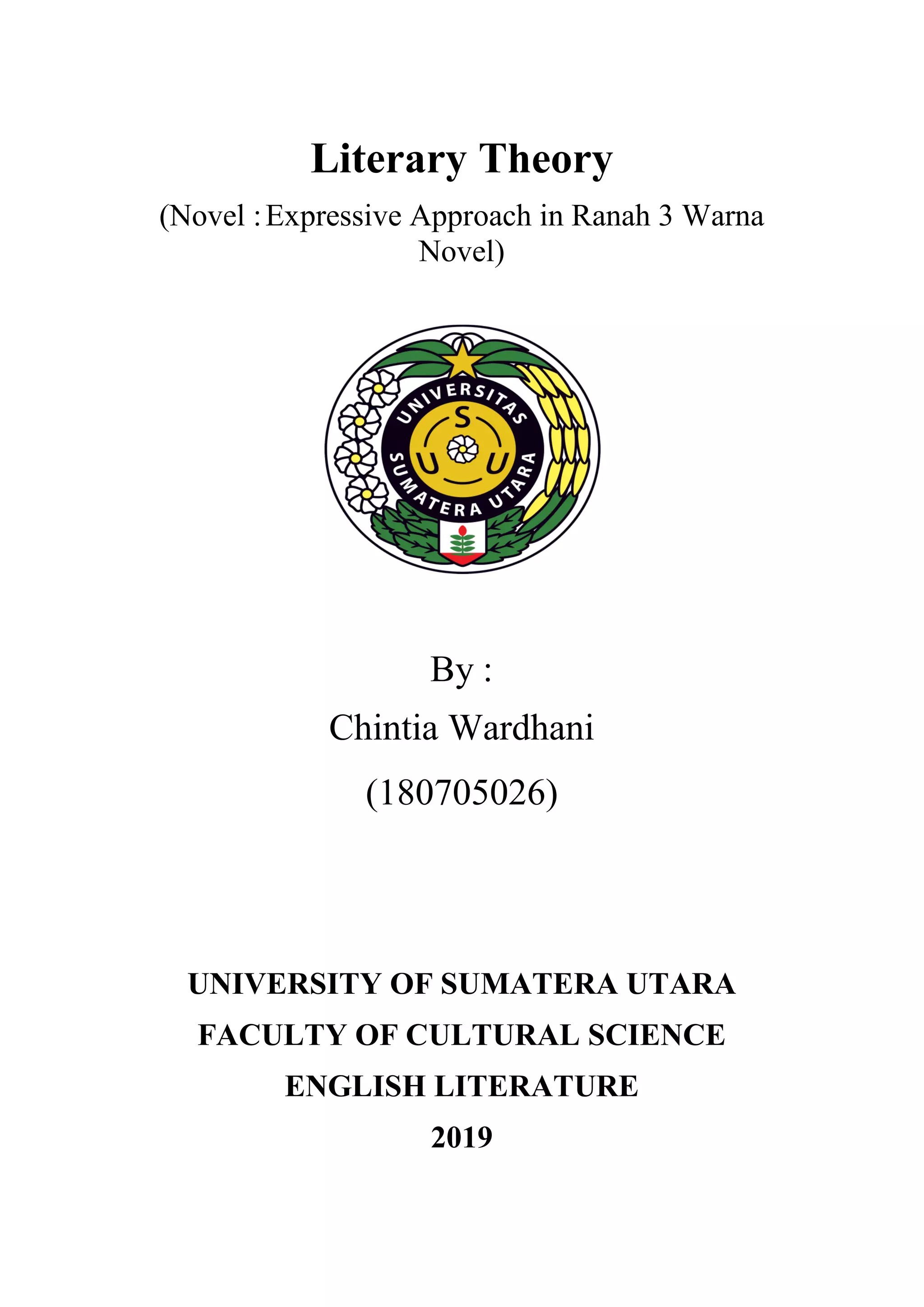 Literary theory 'expressive approach in ranah 3 warna novel' | PDF