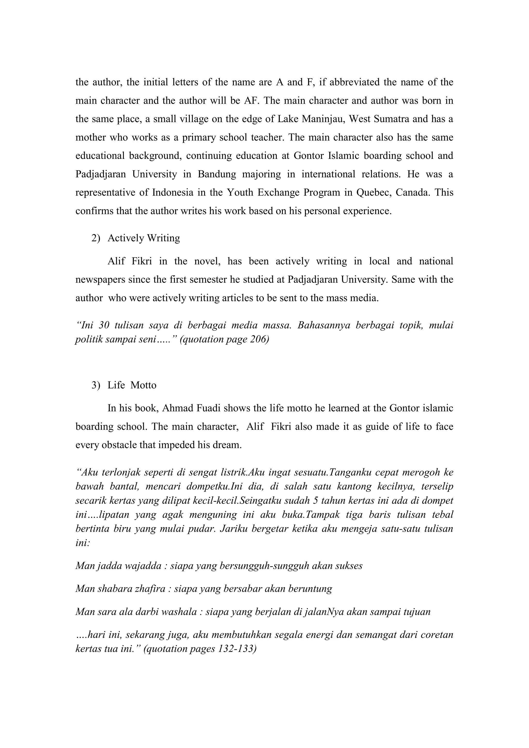 Literary theory 'expressive approach in ranah 3 warna novel' | PDF