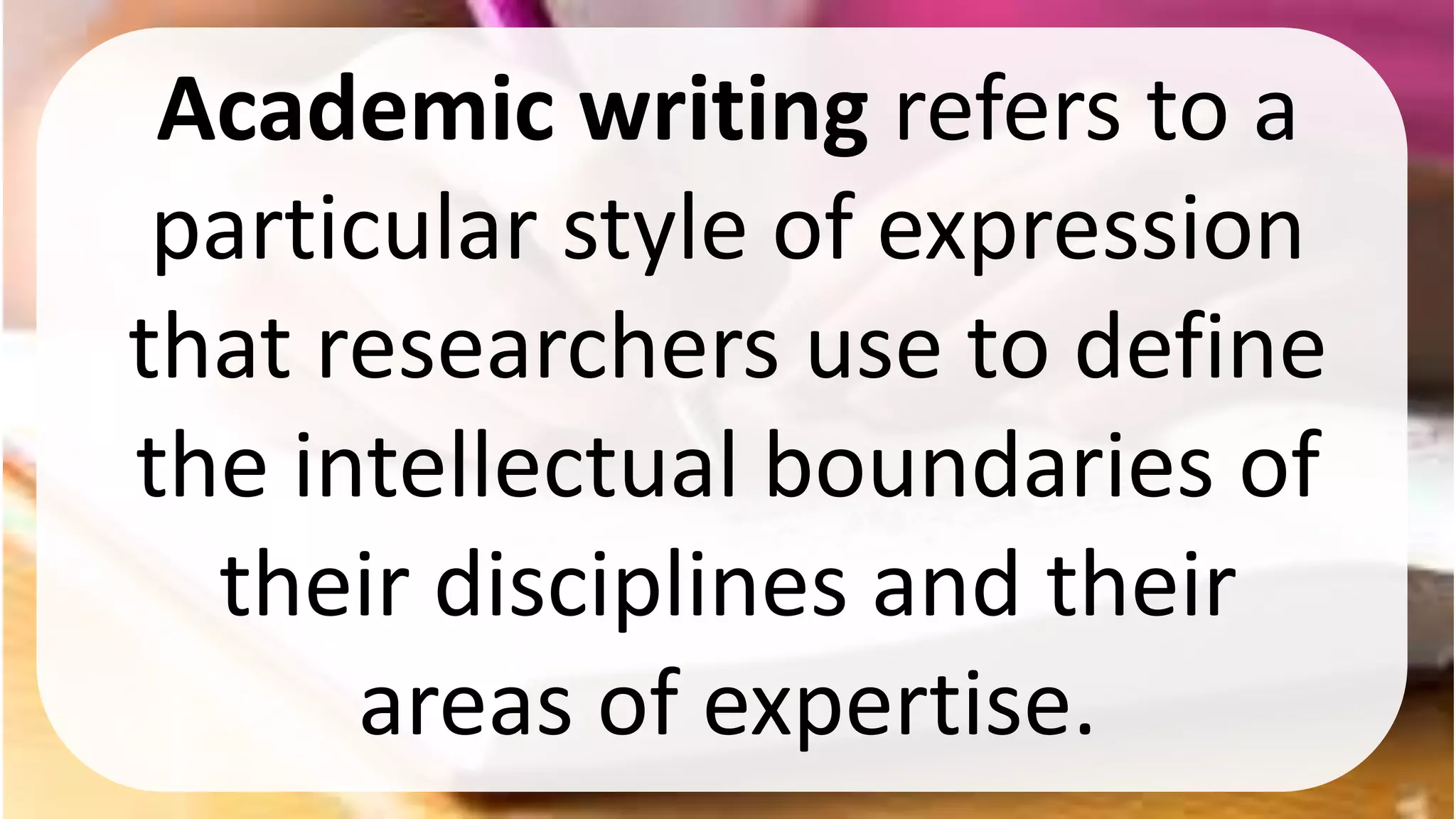 Literary vs. academic writing | PPTX