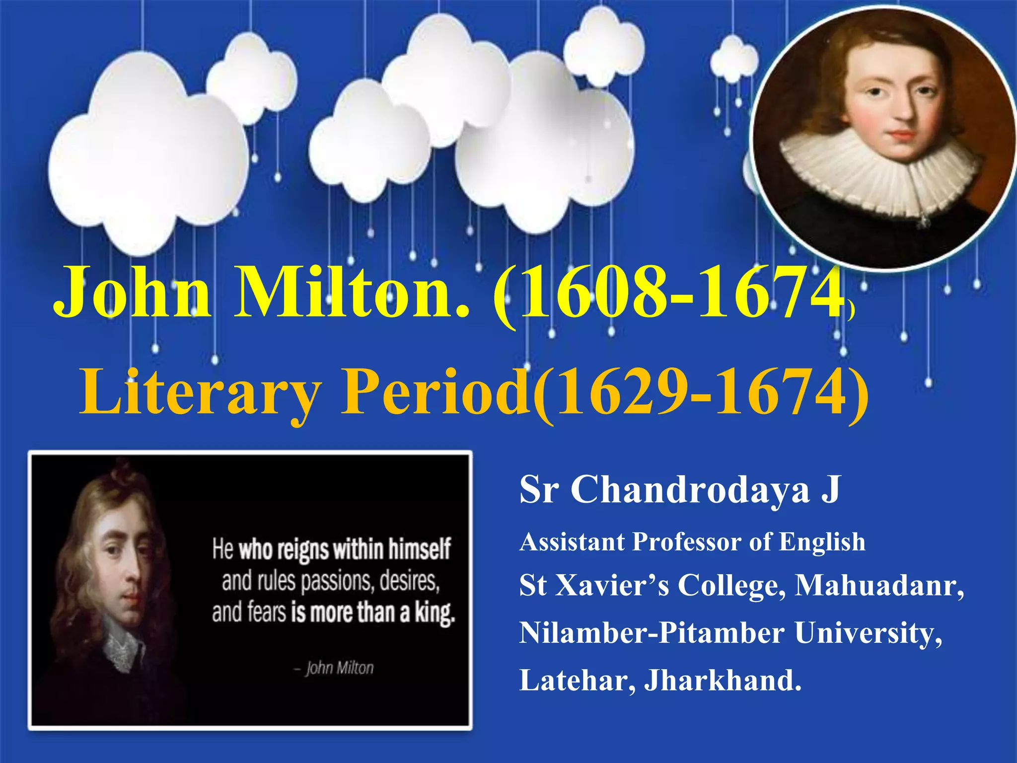 Literary works of John Milton | PPTX