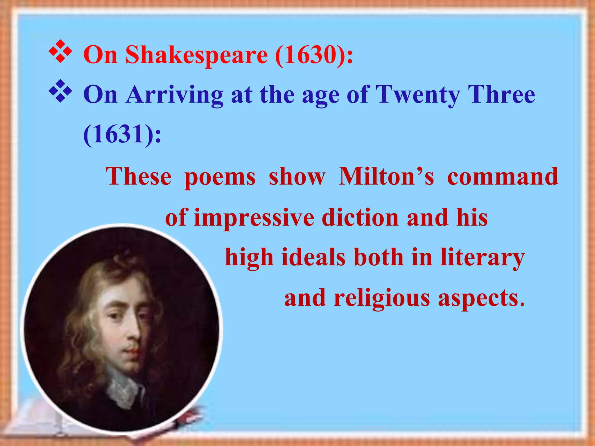 Literary works of John Milton | PPTX