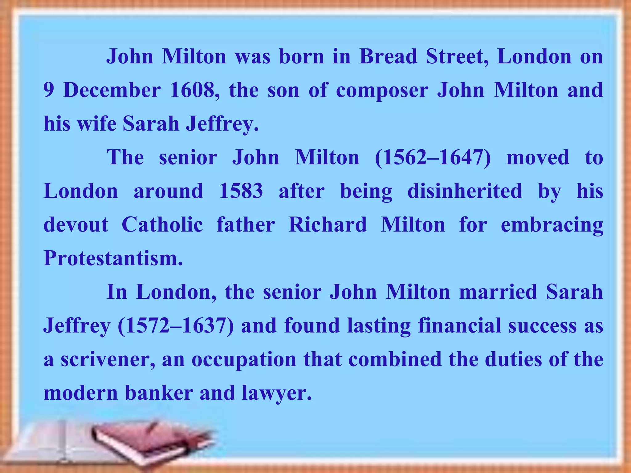 Literary works of John Milton | PPTX