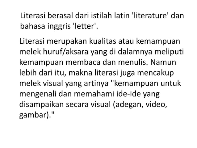 Literasi | PPTX