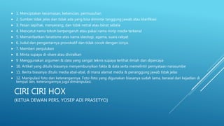 Pentingnya Pemahaman Membedakan Informasi Hoaks | PPTX