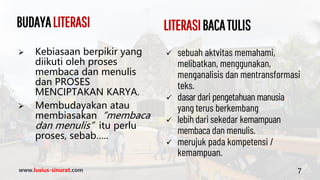 Literasi BACA TULIS untuk Siswa SMP dan SMA | PPT