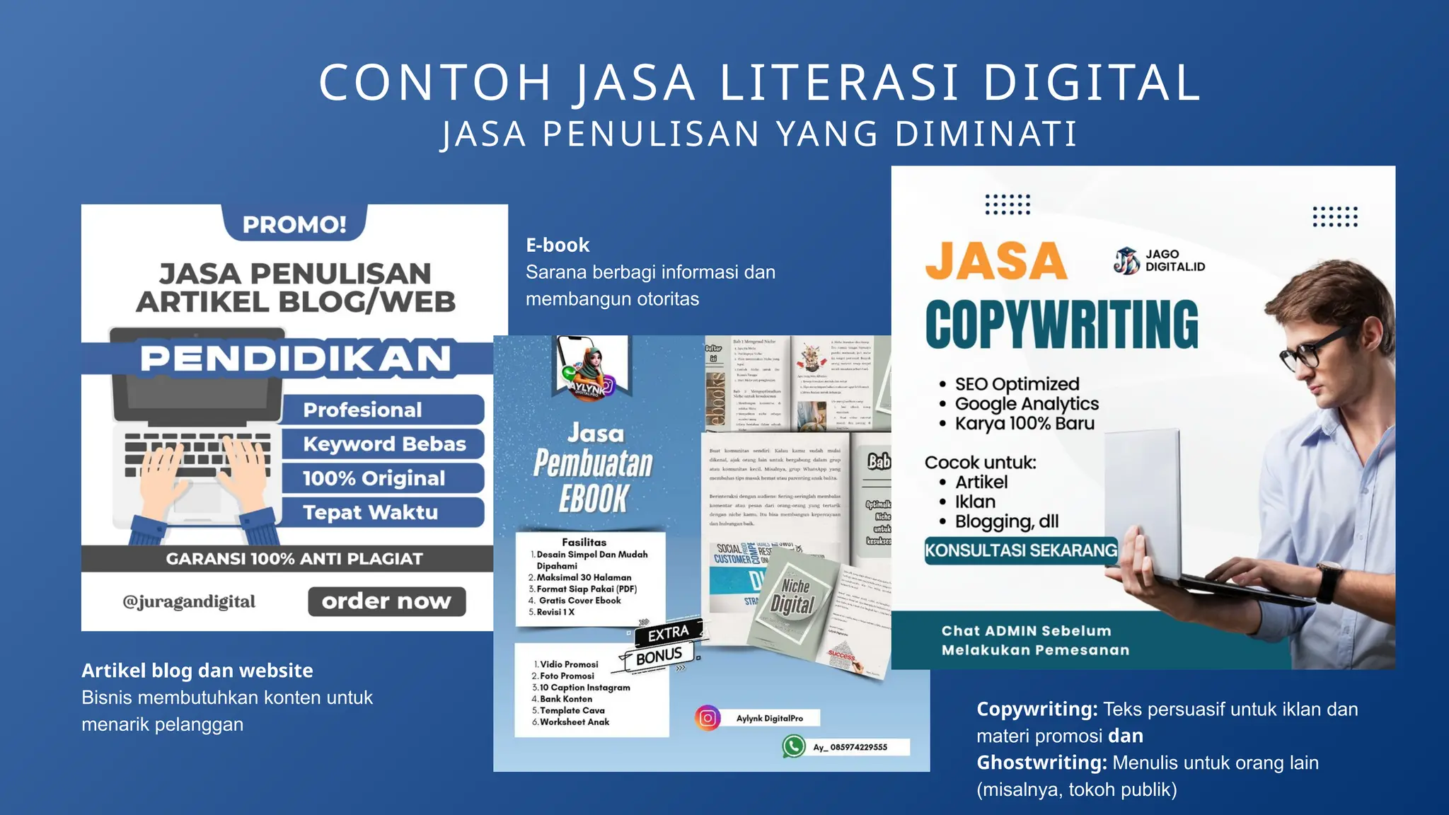 Literasi Digital: Peluang Usaha Jasa Penulisan di Era Informasi | PPTX