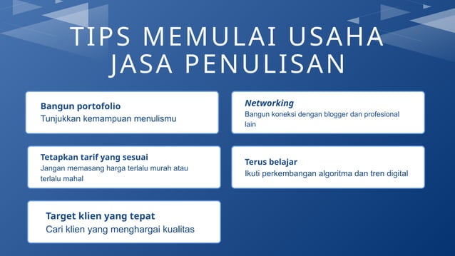 Literasi Digital: Peluang Usaha Jasa Penulisan di Era Informasi | PPTX