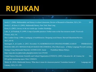 LITERASI MULTIMODAL BAHASA MELAYU PENGAJARAN DAN PEMBELAJARAN LITERASI ...