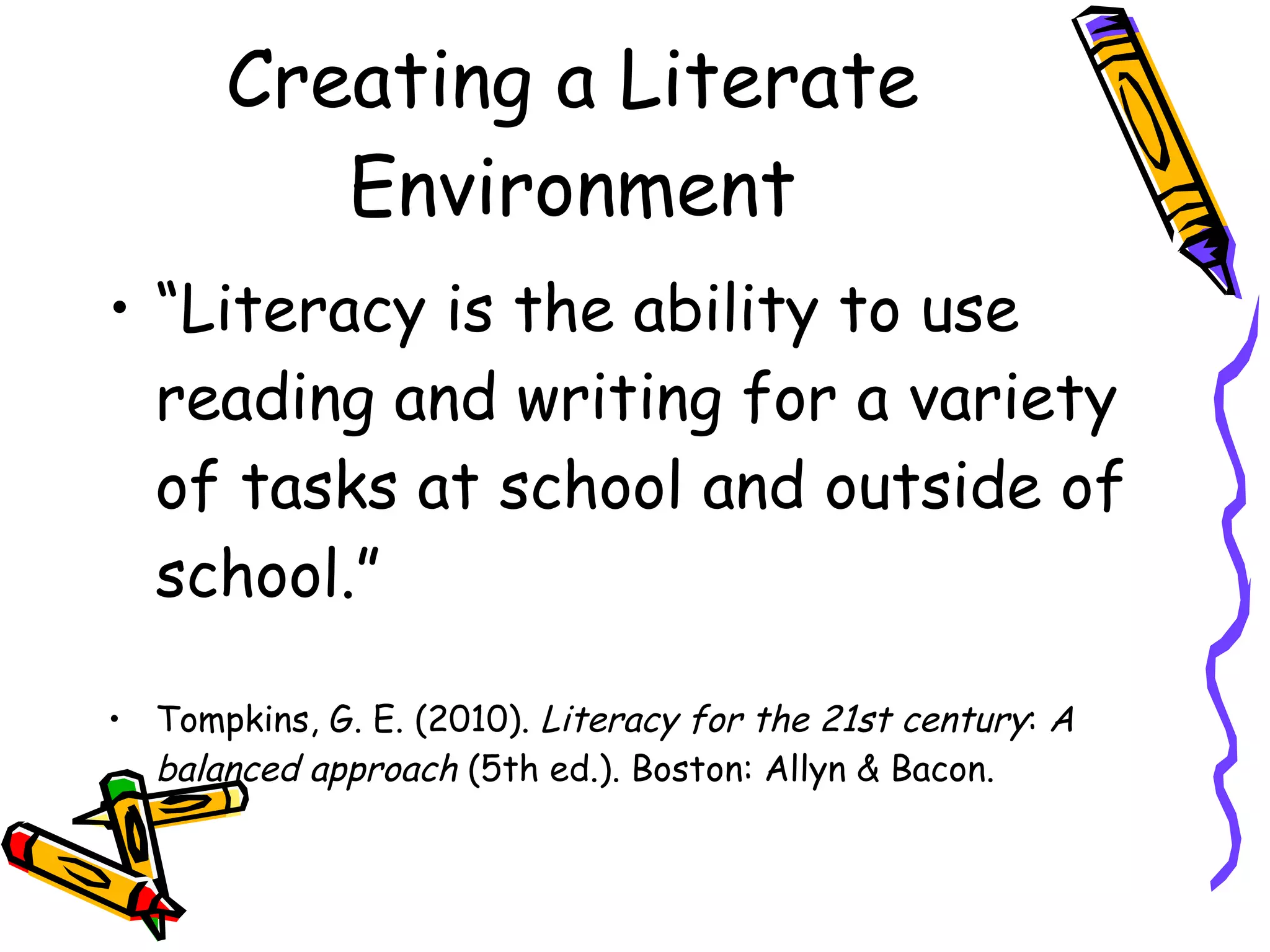 Literate environment analysis | PPT