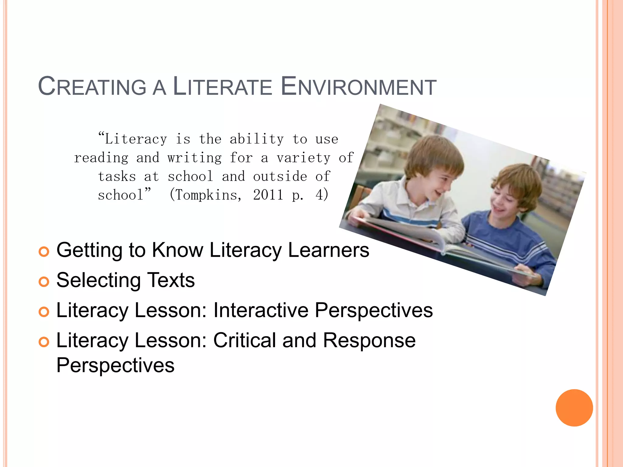 Literate Environment Analysis Ppt 