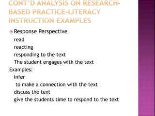 Literate environment analysis | PPT
