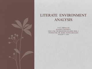 Literate environment analysis | PPT